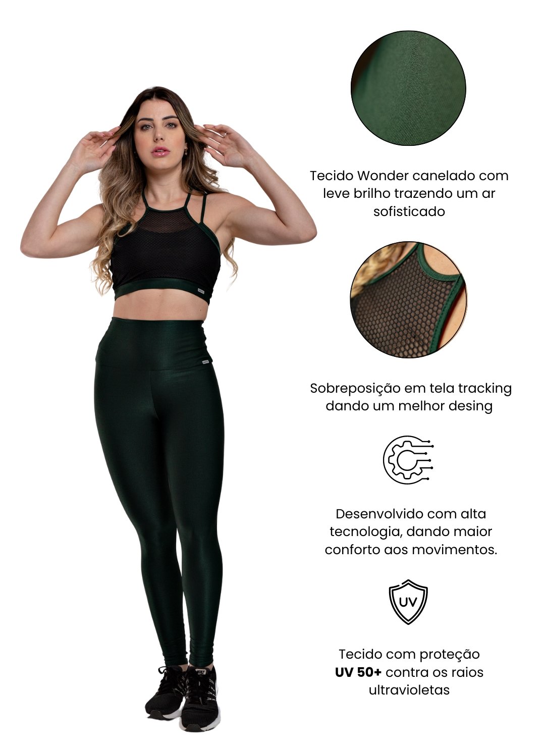 Legging Glamour Green - Hoop Fit